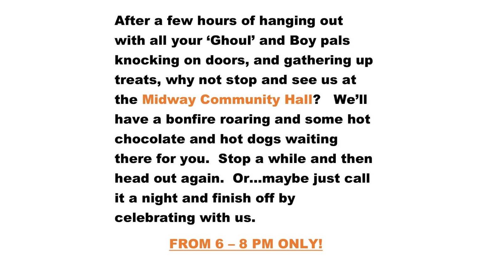 Village of Midway to Provide Bonfire, Hot Chocolate at Community Hall ...